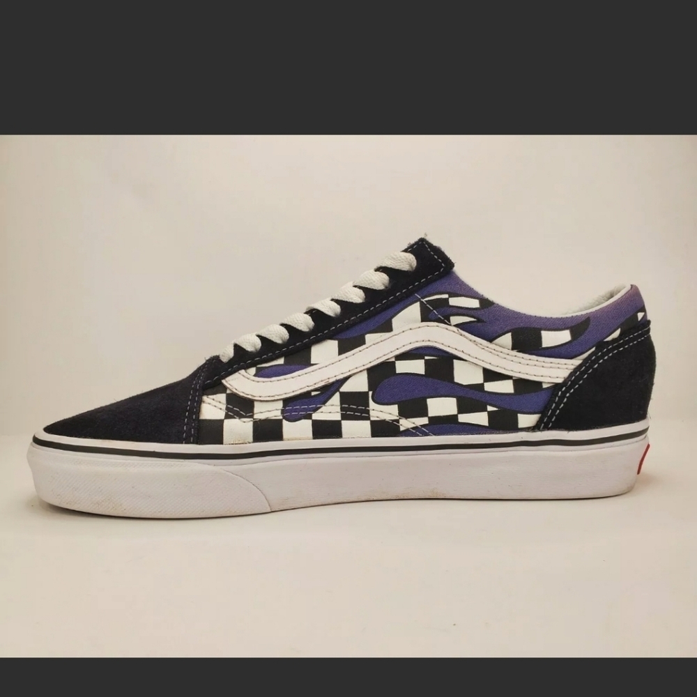 Vans Classic Old Skool Checker Flame White Navy Vn0a3… - Gem